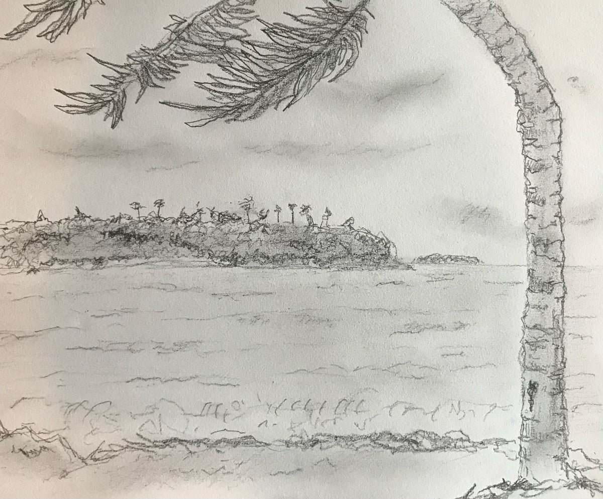 Fiji afternoon beach sketch – Tim Gratton